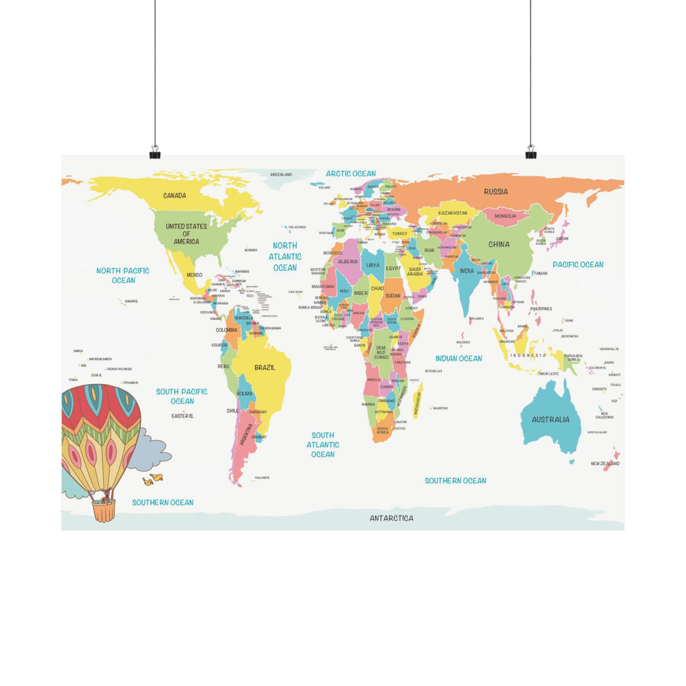Wally's World Map Poster – Wally the Wandering Wallaby